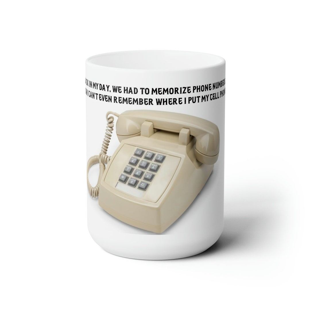 Remembering Landline Phones, Ceramic Mug 15oz - Etsy