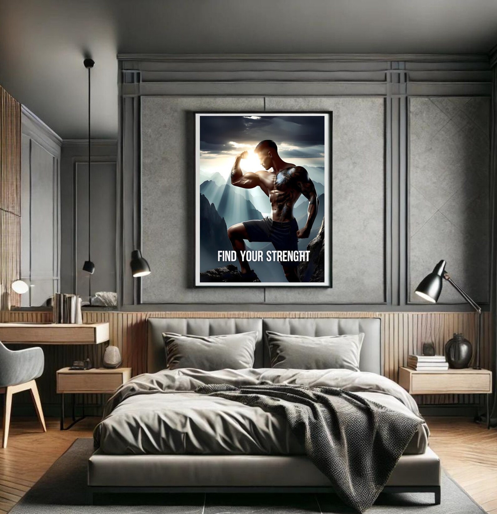 Male Motivation Poster Muscular Body, Tattoo Aesthetics, Fitness ...