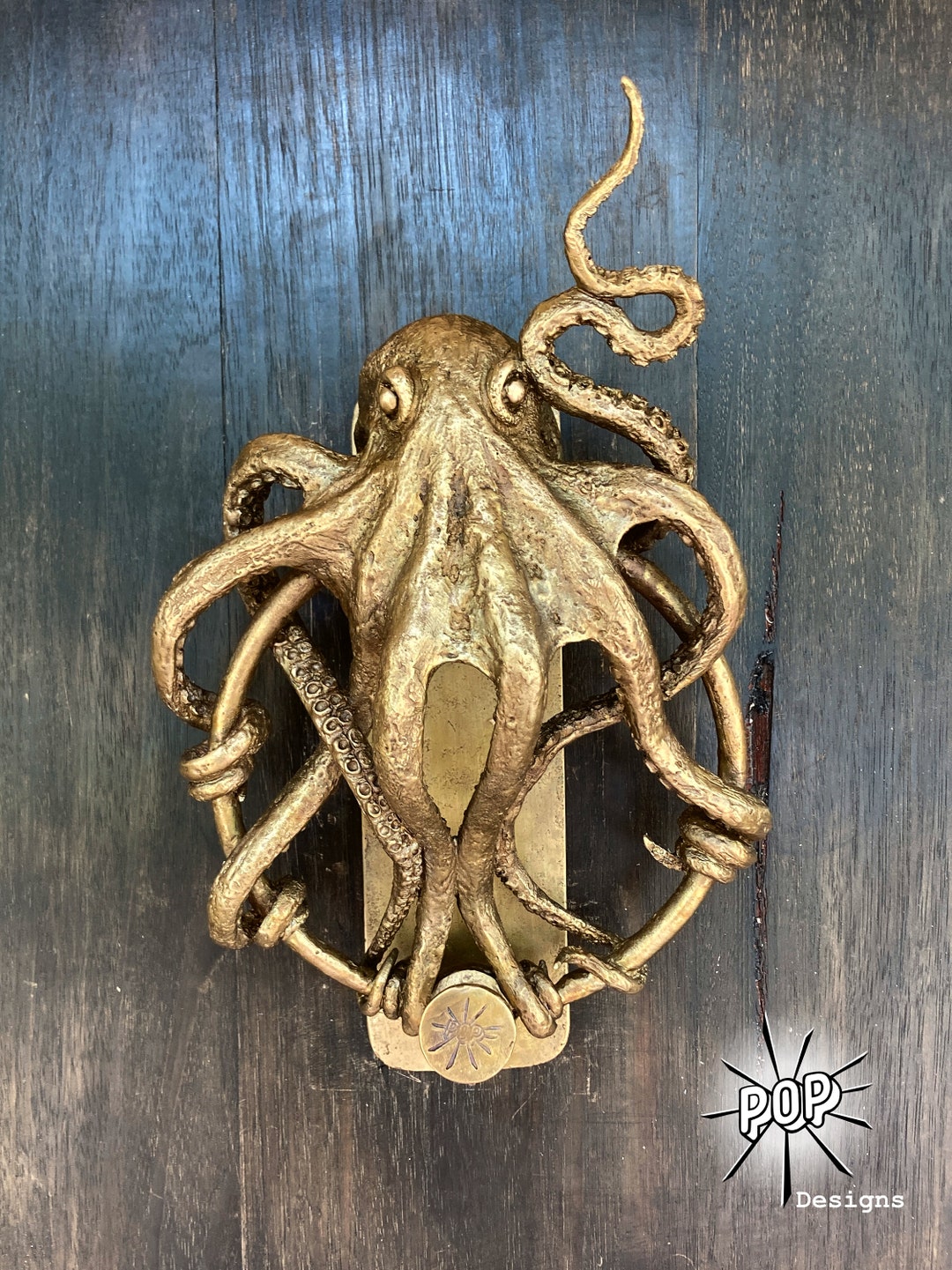 Bronze Octopus Sculpture Door Knocker - Etsy