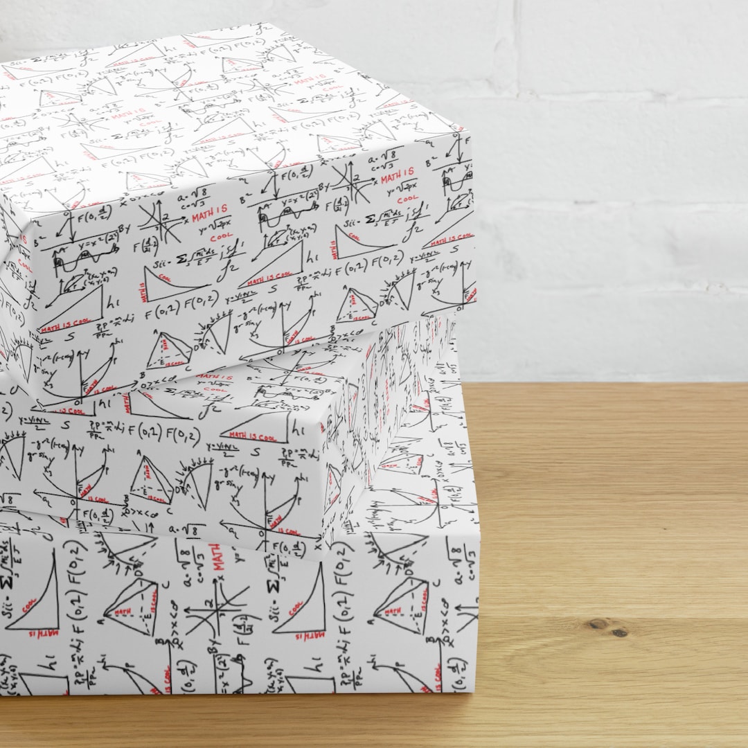 Math is Cool Wrapping Paper Sheets - Etsy
