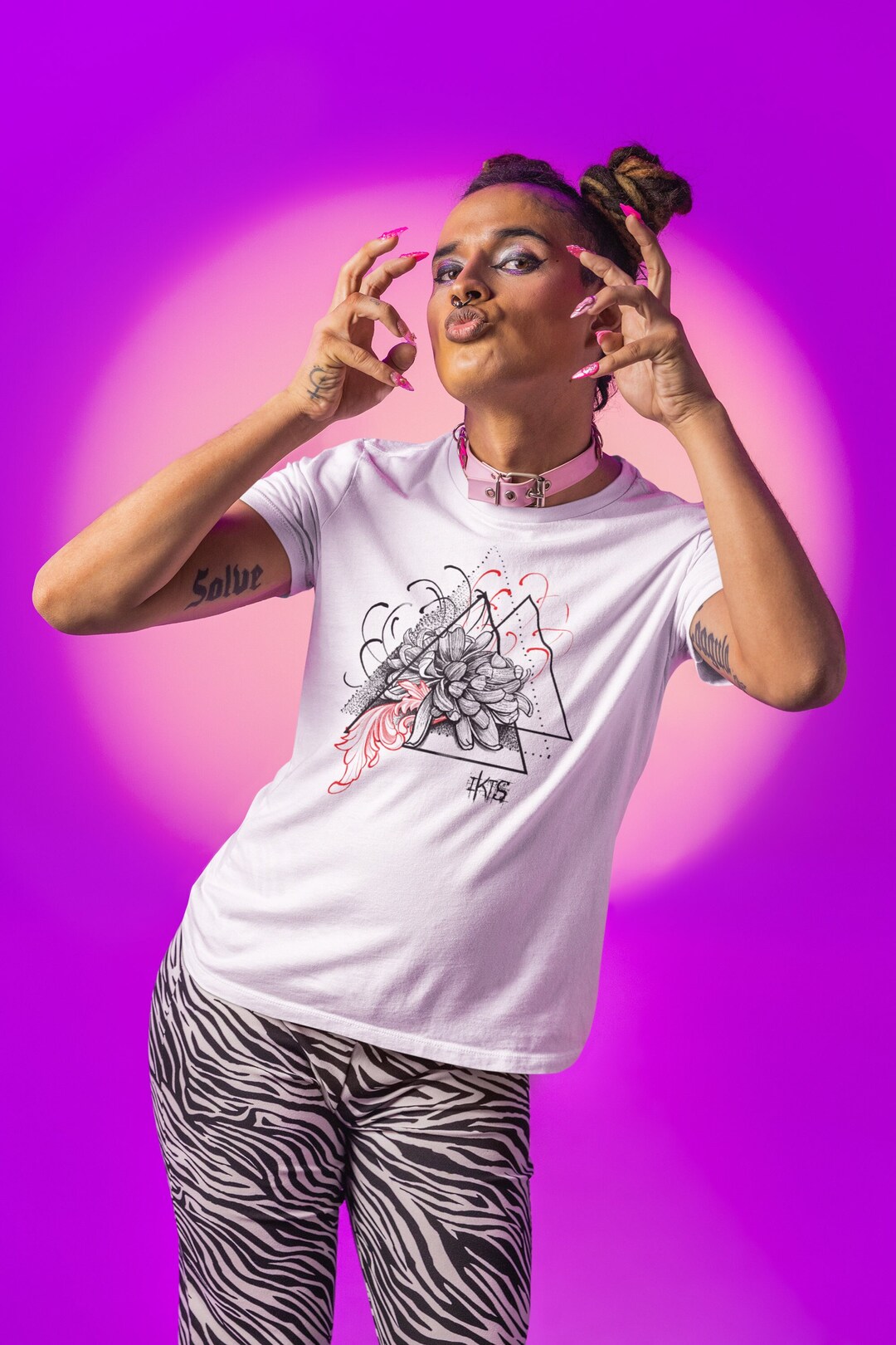 T-shirt Woman Man Tattoo Tattooed Punk Rock Flower Artist Gift - Etsy