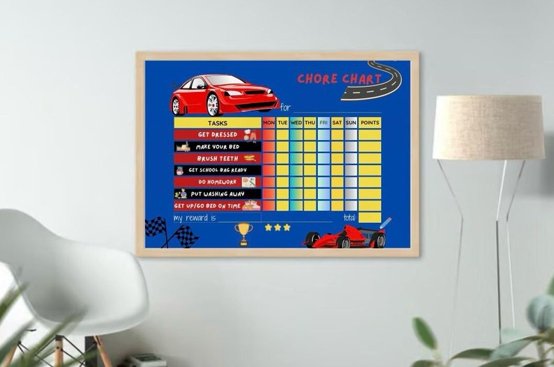 Chore Chart for Kids Bundle Daily & Weekly Tasks Printable and Fun Gift ...