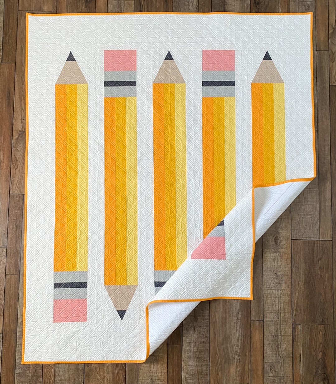 No. 2 Pencil Quilt Pattern PDF, Back to School, Pencil Quilt, Modern ...