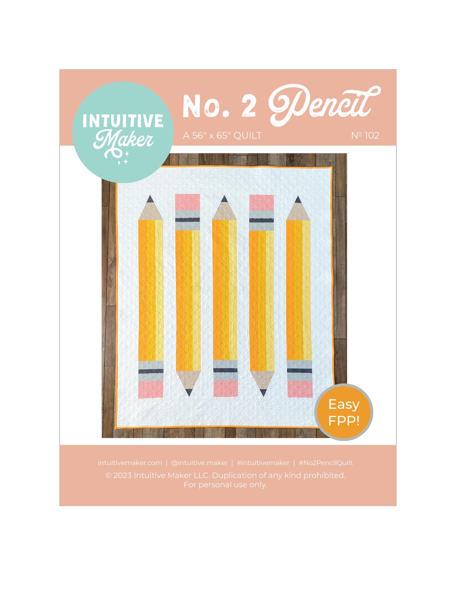 No. 2 Pencil Quilt Pattern PDF, Back to School, Modern, Beginner - Etsy