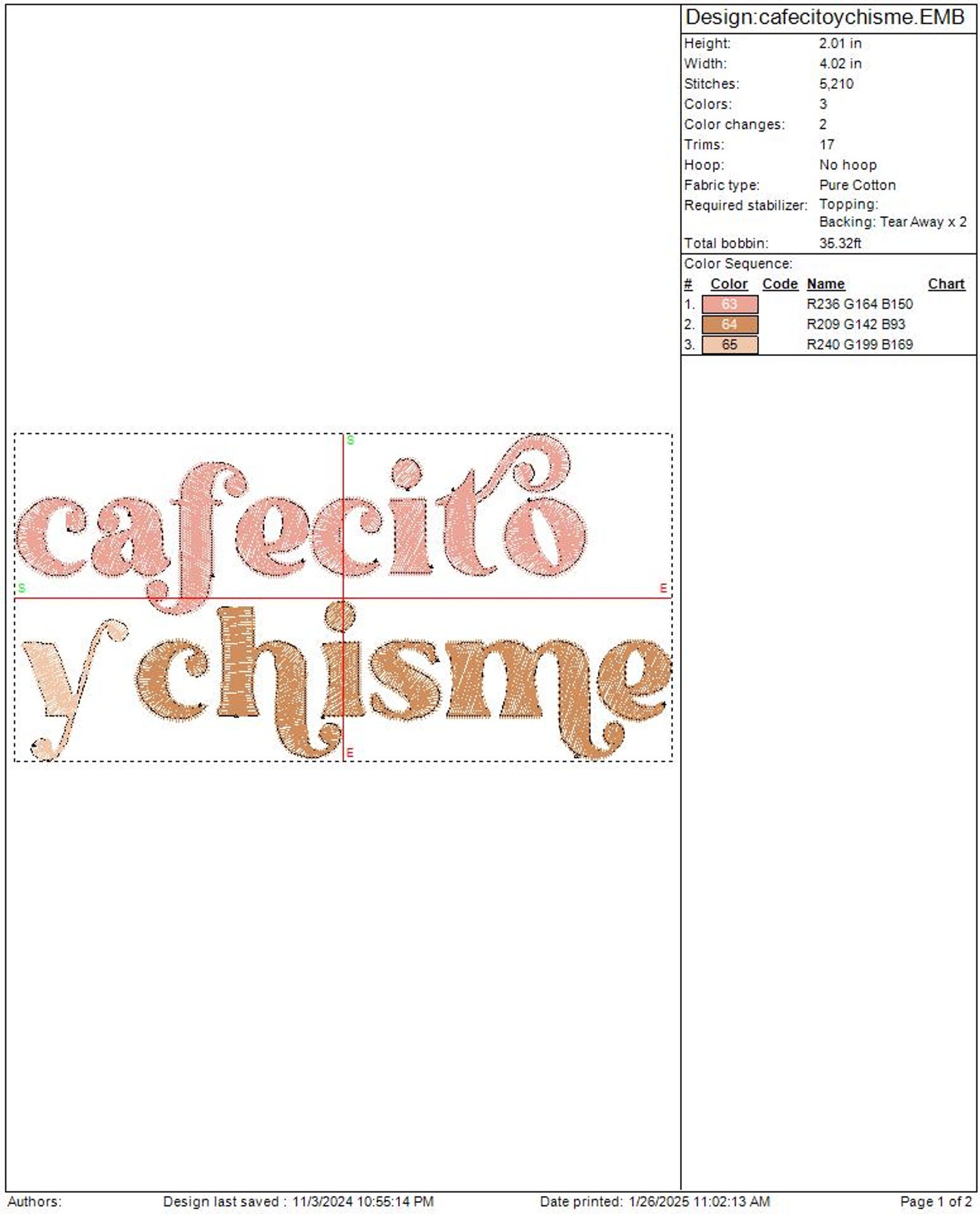 Cafecito Y Chisme Embroidery Design- Cute Coffee Embroidery, Instant ...