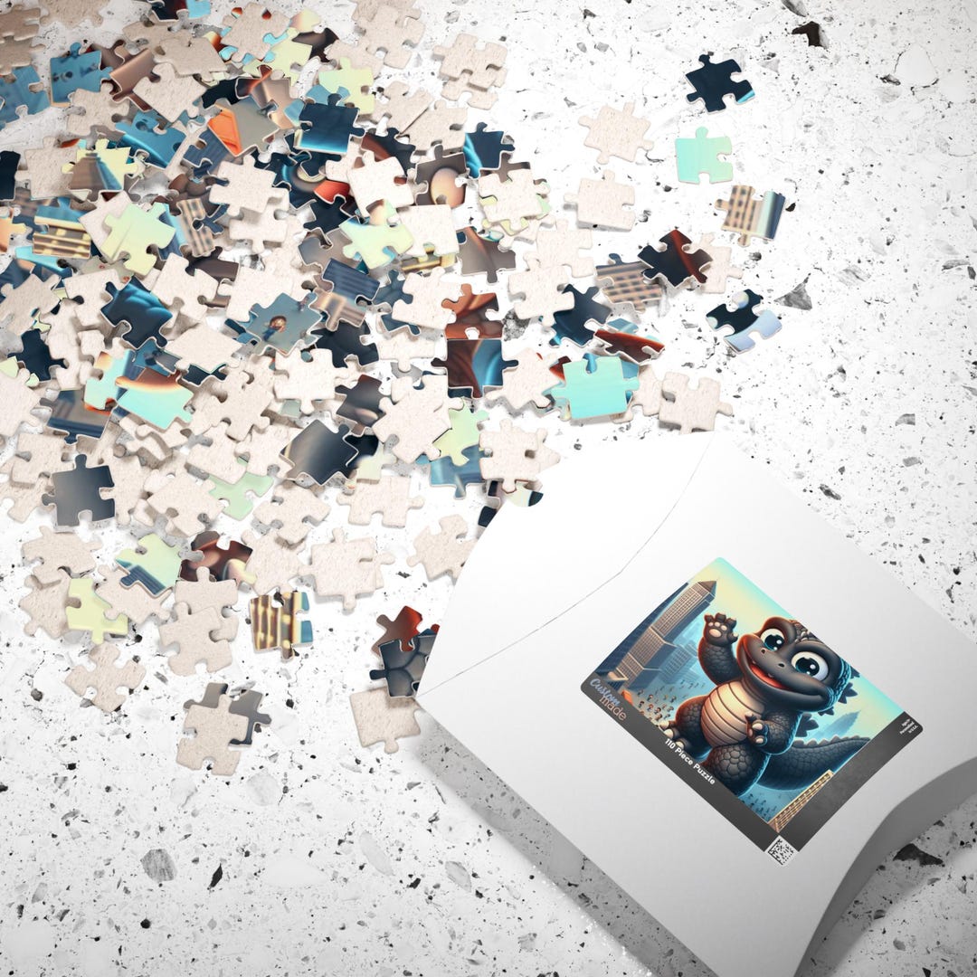 Adorable Godzilla Puzzle Board | Fun Family Activity, Gift for Kids ...