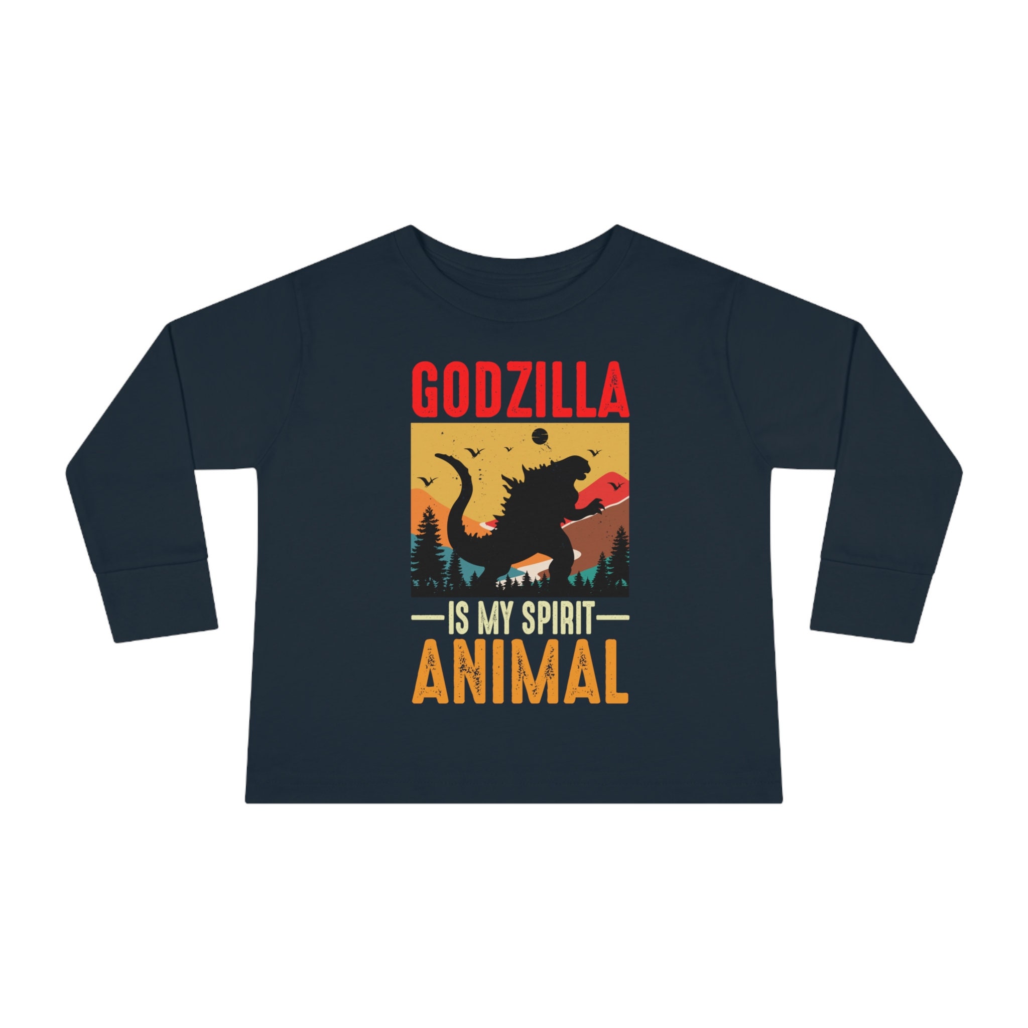 Godzilla Design Long Sleeve, Godzilla Toddler Long Sleeve, Godzilla ...