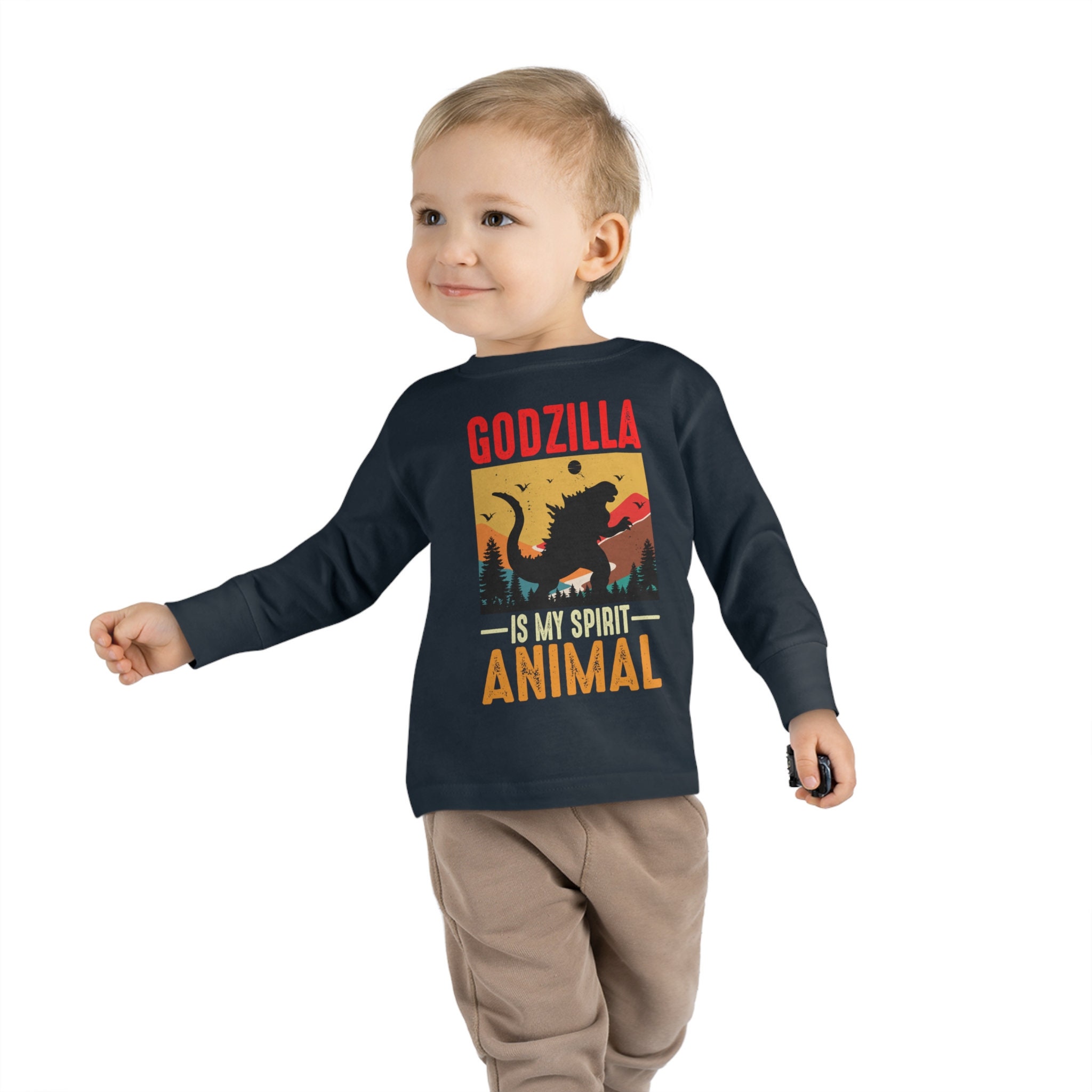 Godzilla Design Long Sleeve, Godzilla Toddler Long Sleeve, Godzilla ...