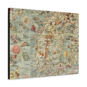 Old Map Scandinavia Wall Art, Old Map Wall Art, Scandinavia Wall Art ...