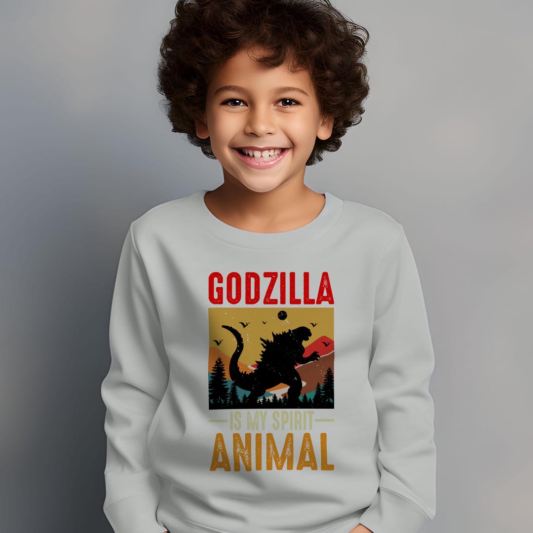 Godzilla Design Long Sleeve, Godzilla Toddler Long Sleeve, Godzilla ...