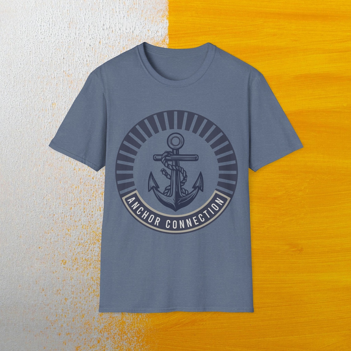 Anchor Connection Nautical Vintage Badge Unisex Softstyle T-shirt - Etsy