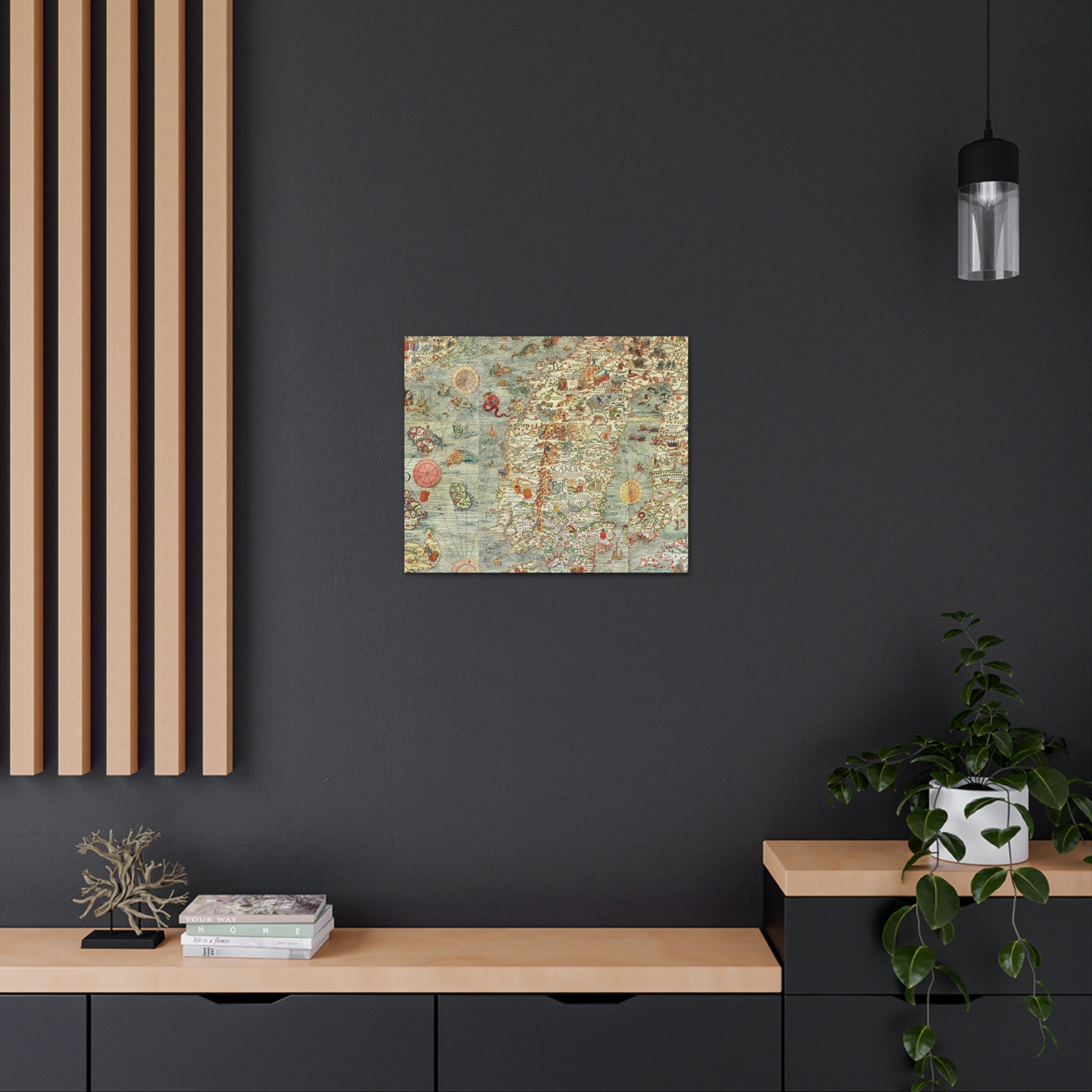 Old Map Scandinavia Wall Art, Old Map Wall Art, Scandinavia Wall Art ...