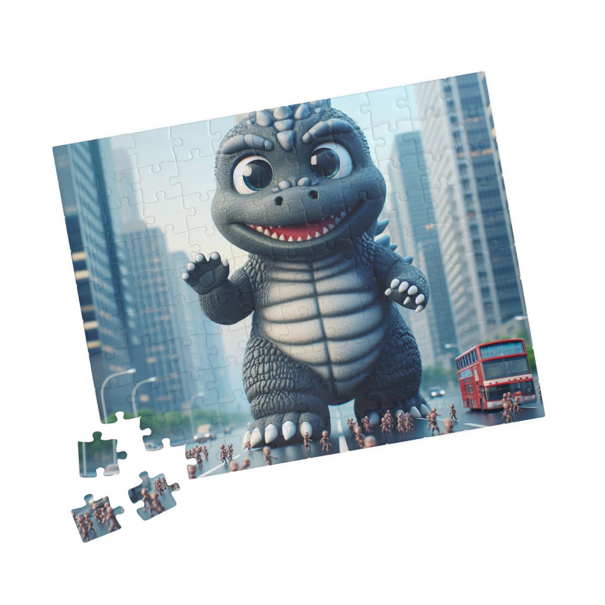 Cute Godzilla Puzzle, Fun Family Activity, Great Gift for Kids ...