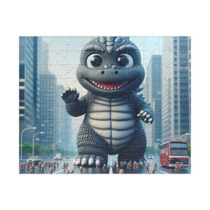 Cute Godzilla Puzzle, Fun Family Activity, Great Gift for Kids ...