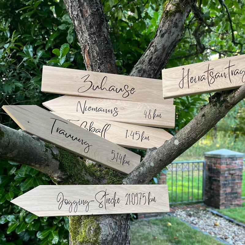 Wegweiser Schild Holz