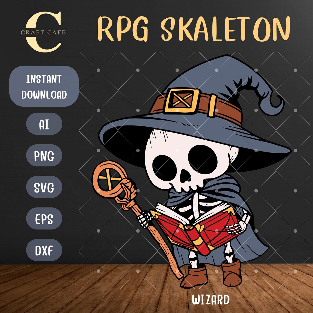 Svg Dnd Skeleton Wizard DND Svg Rpg Skeleton Game Svg Dnd Svg Png Board ...