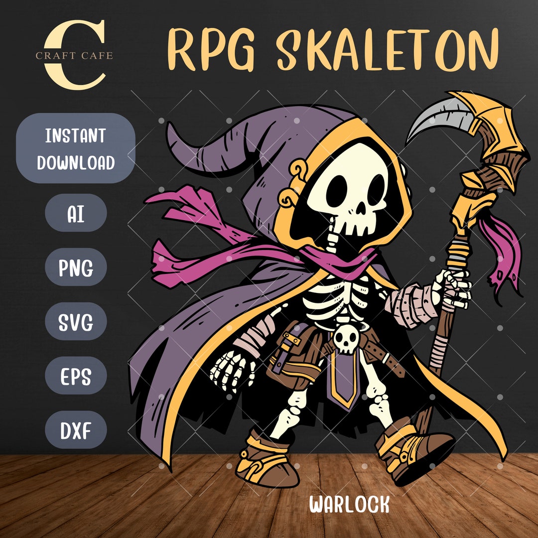Svg Dnd Skeleton Warlock DND Rpg Skeleton Game Svg Dnd Svg Png Board ...