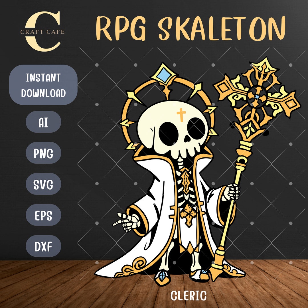 Dnd Skeleton Cleric Svg DND Svg Rpg Skeleton Game Svg Dnd Svg Png Board ...