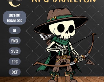 Dnd Skeleton Rogue Svg DND Svg Rpg Skeleton Game Svg Dnd Svg Png Board ...