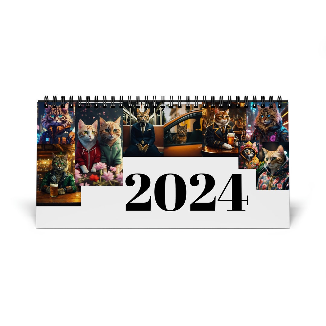 2024 Cats Out and About Calendar Cats in Work Attire Unique Worldly ...