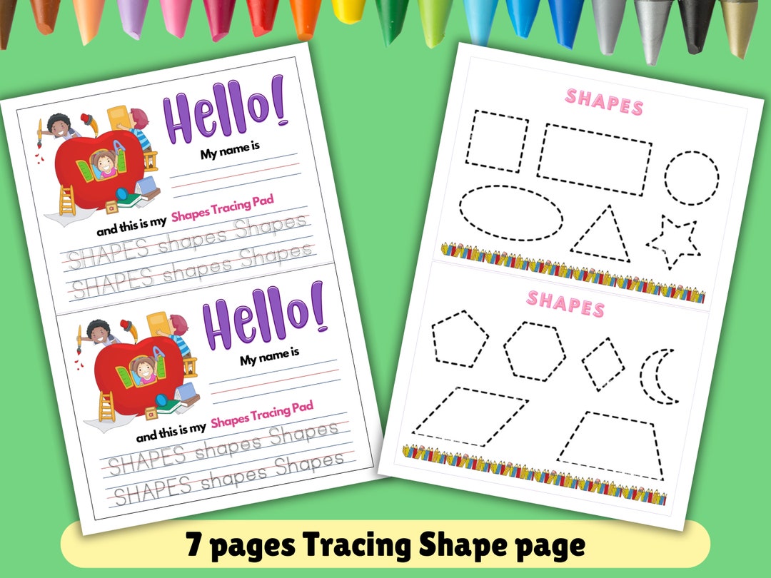 Shape Tracing Sheet, Basic Shape Tracing, Printable Shape Tracing ...