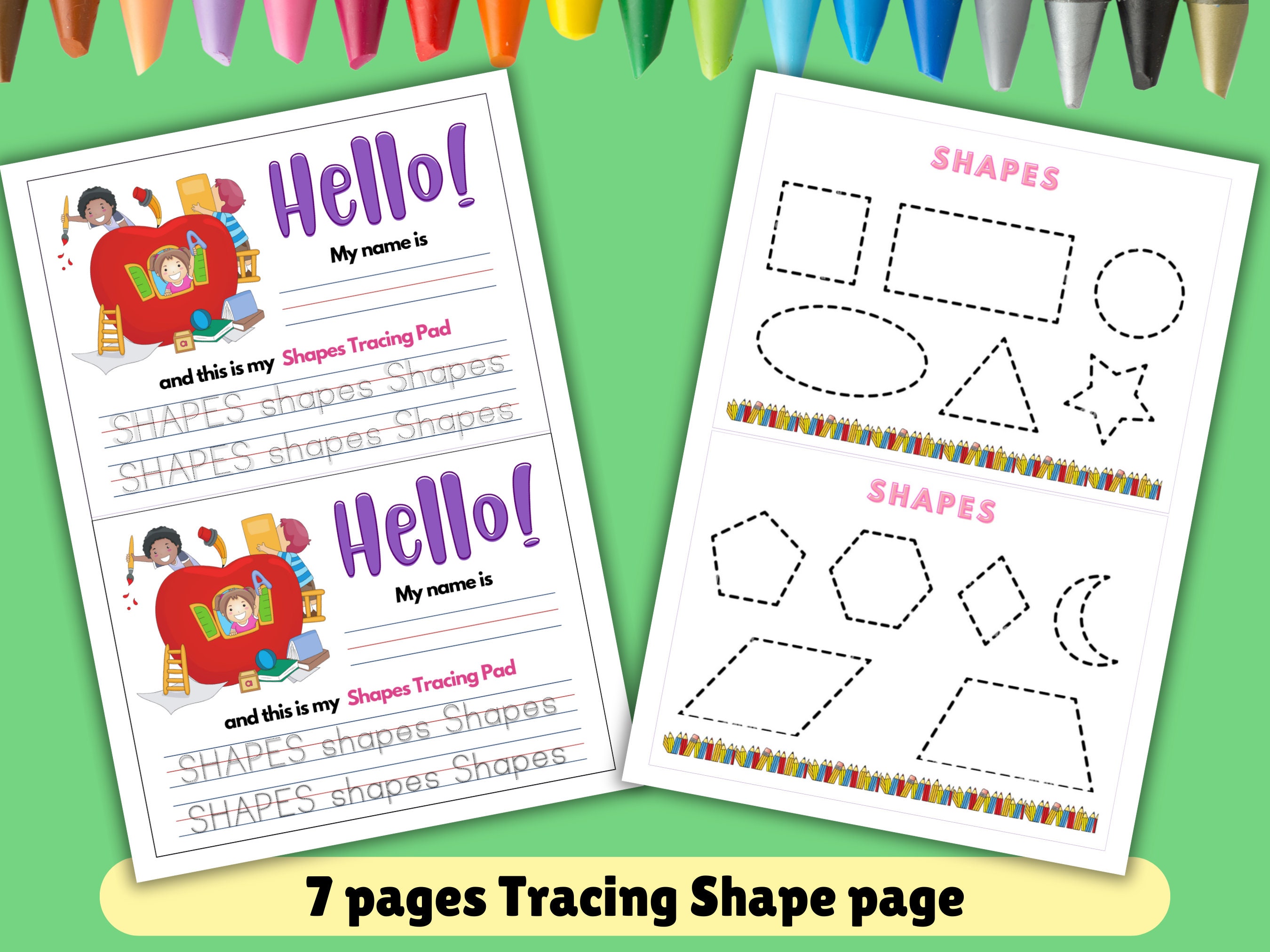 Shape Tracing Sheet, Basic Shape Tracing, Printable Shape Tracing ...