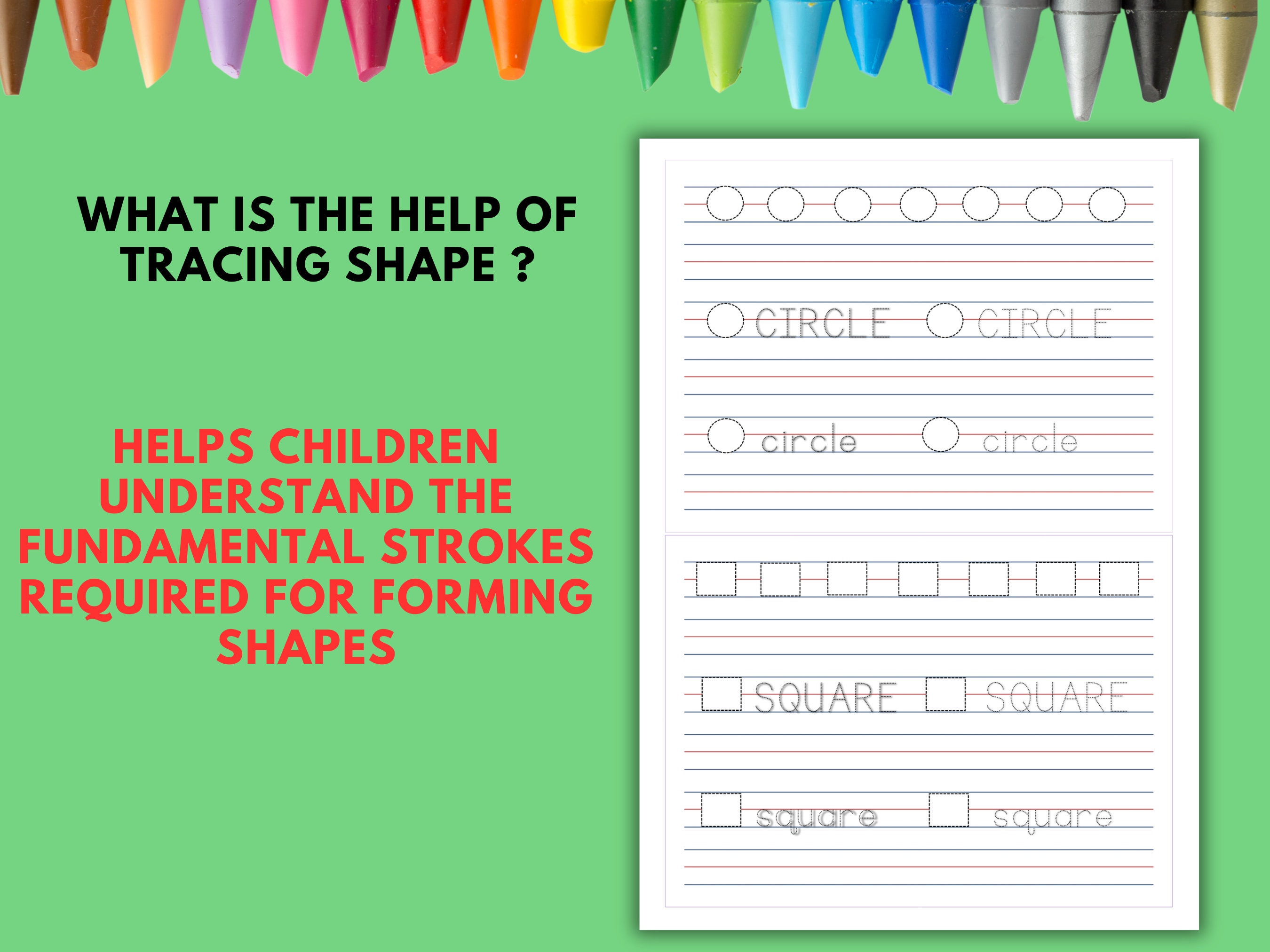 Shape Tracing Sheet, Basic Shape Tracing, Printable Shape Tracing ...