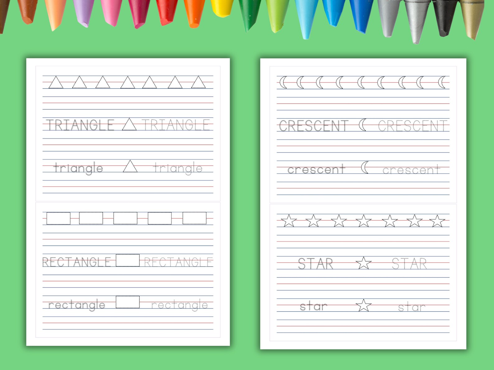 Shape Tracing Sheet, Basic Shape Tracing, Printable Shape Tracing ...