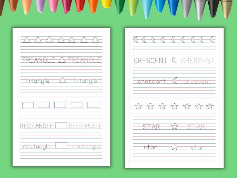 Shape Tracing Sheet, Basic Shape Tracing, Printable Shape Tracing ...