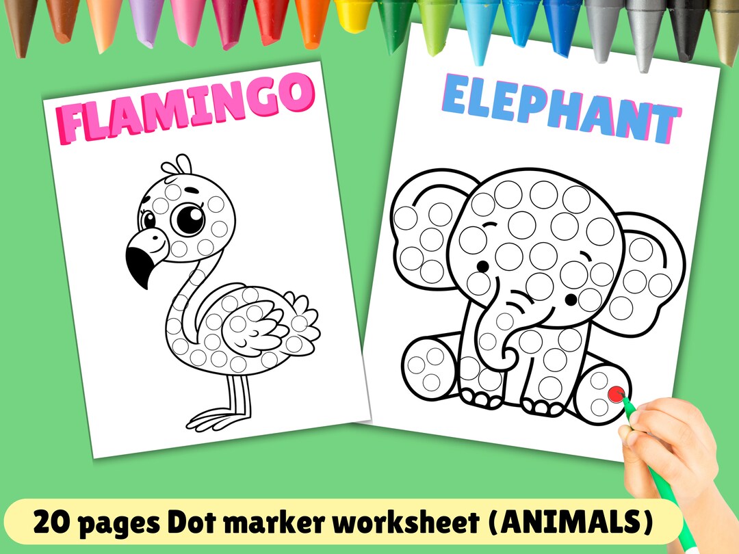 Printable Dot Marker, Dot, Worksheet for Kids, Preschool Worksheet ...