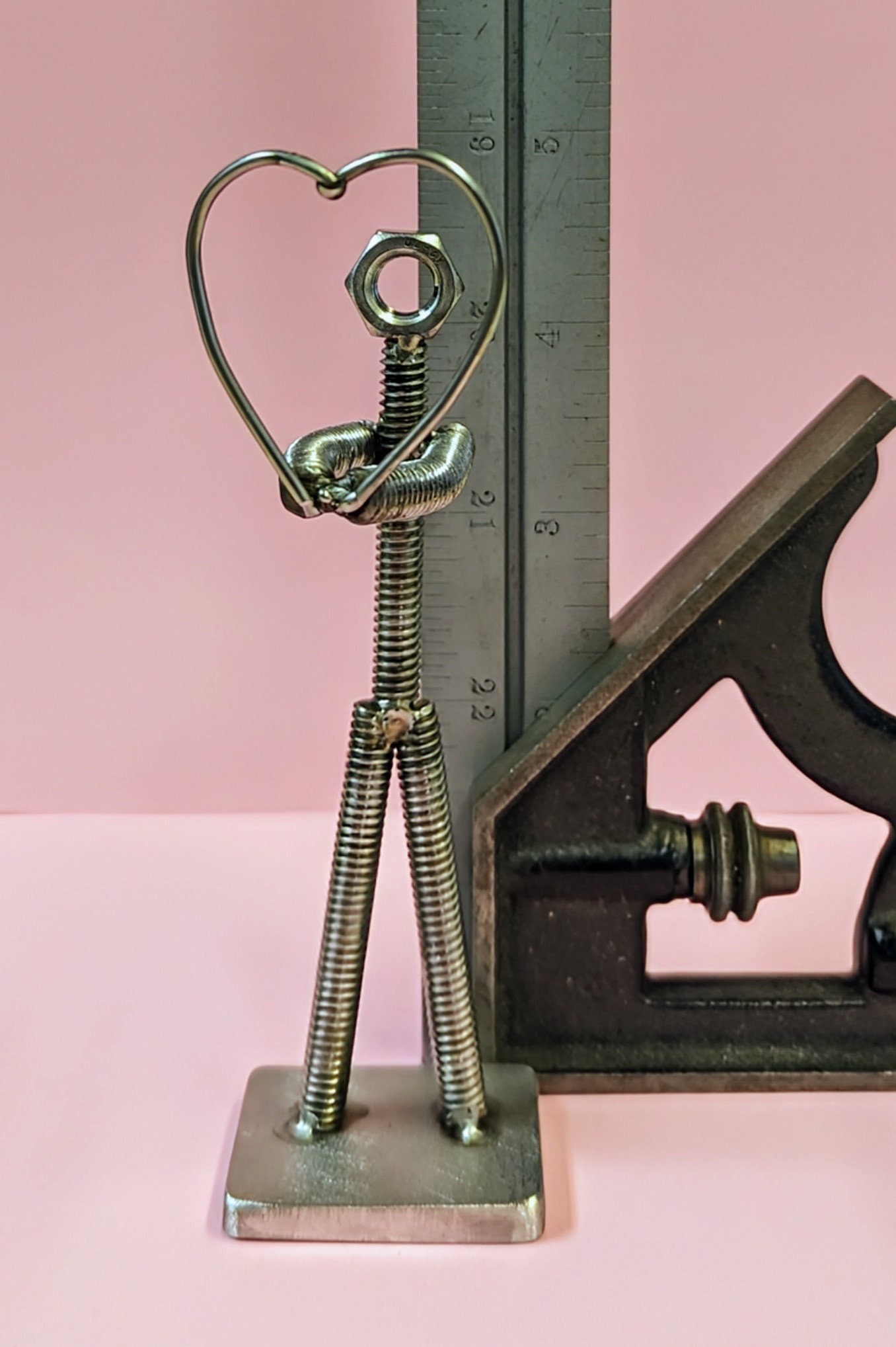 Rustproof Romance: Stainless Steel Nuts & Bolts Sculpture - Etsy