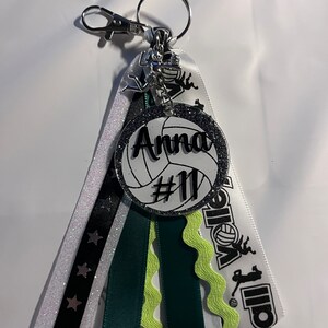 Custom Volleyball Bag Tag With or Without Ribbon. - Etsy