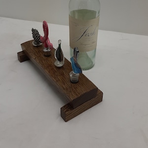 Whiskey Barrel Stave 4 Wine Bottle Stopper Display - Etsy