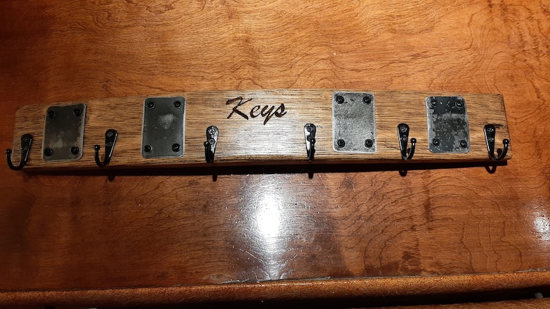Whiskey Barrel Stave 6 Key Holder - Etsy