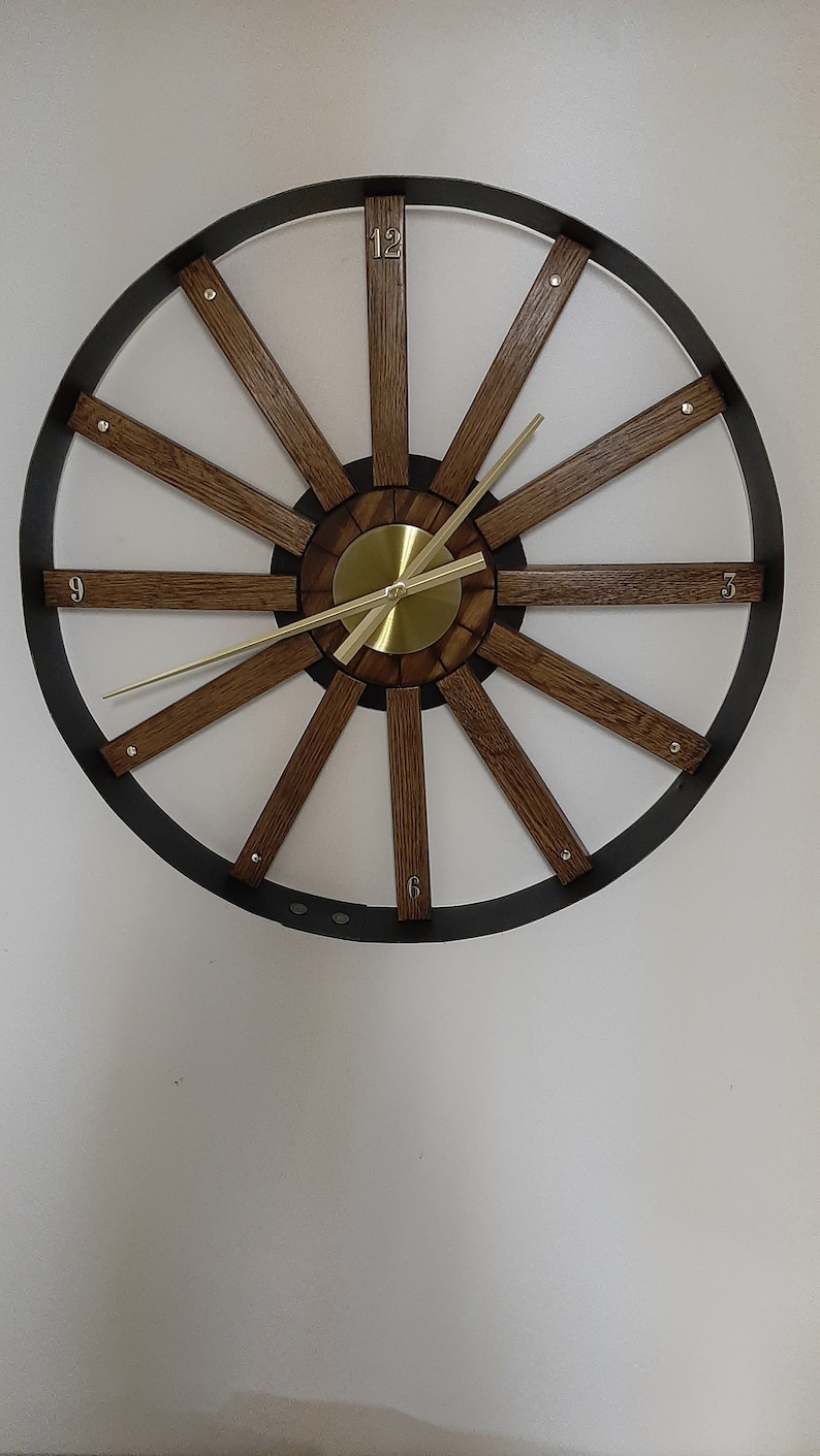 Whiskey Barrel Stave Wall Clock - Etsy