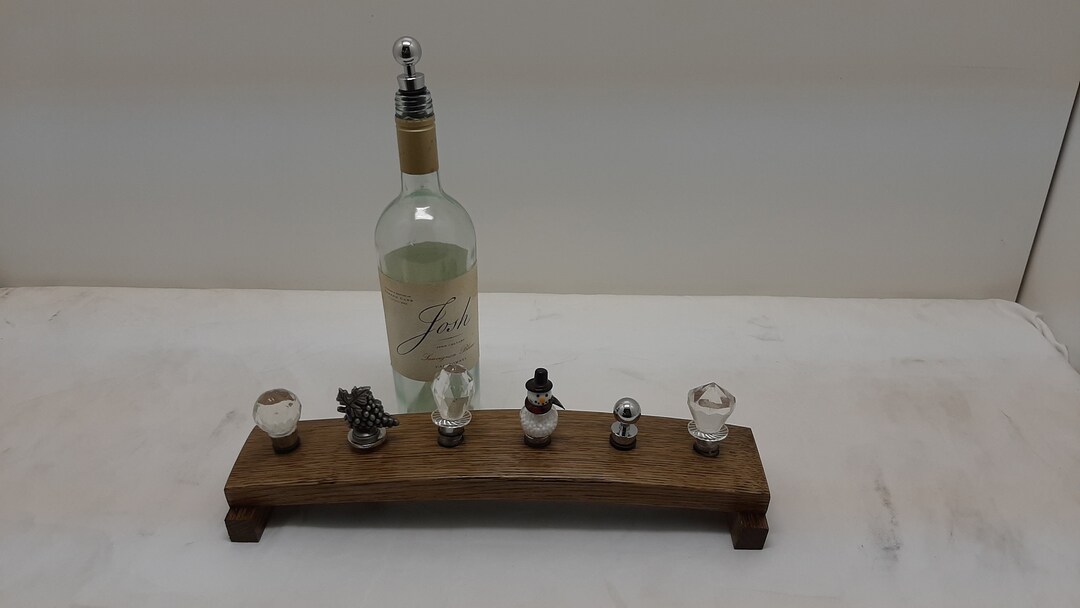 Whiskey Barrel Stave 6 Wine Bottle Stopper Display - Etsy