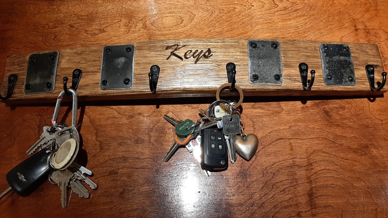 Whiskey Barrel Stave 6 Key Holder - Etsy