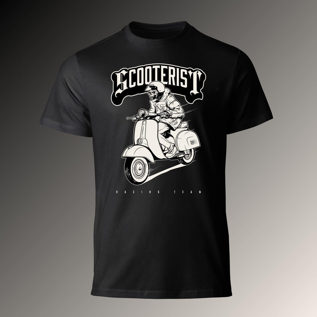 Cool Scooterist T-shirt for Vespa Lovers Vintage Style Tee for Scooter ...