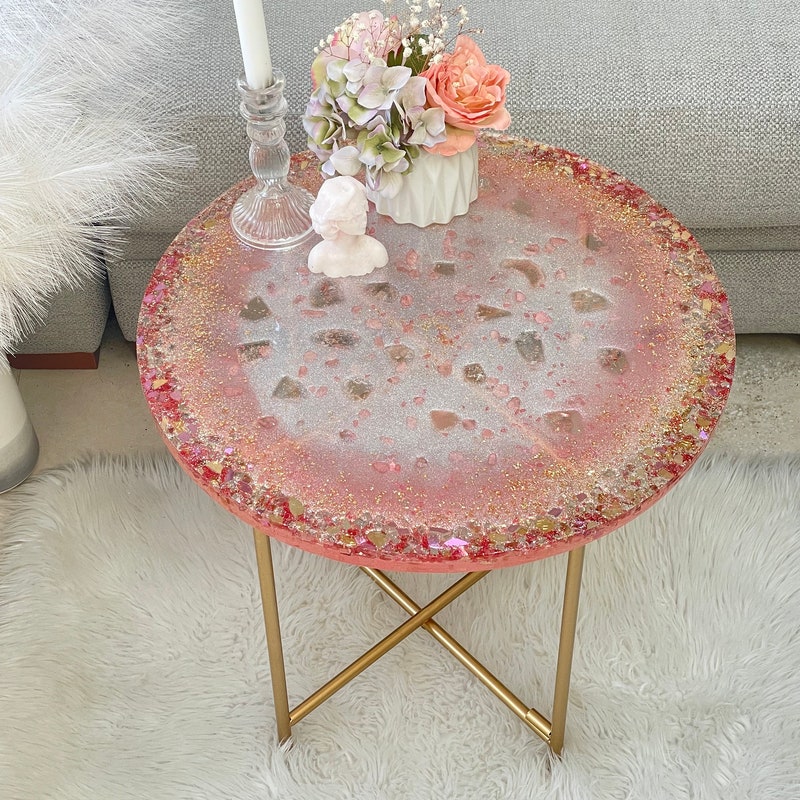 Rose Resin Table - Etsy
