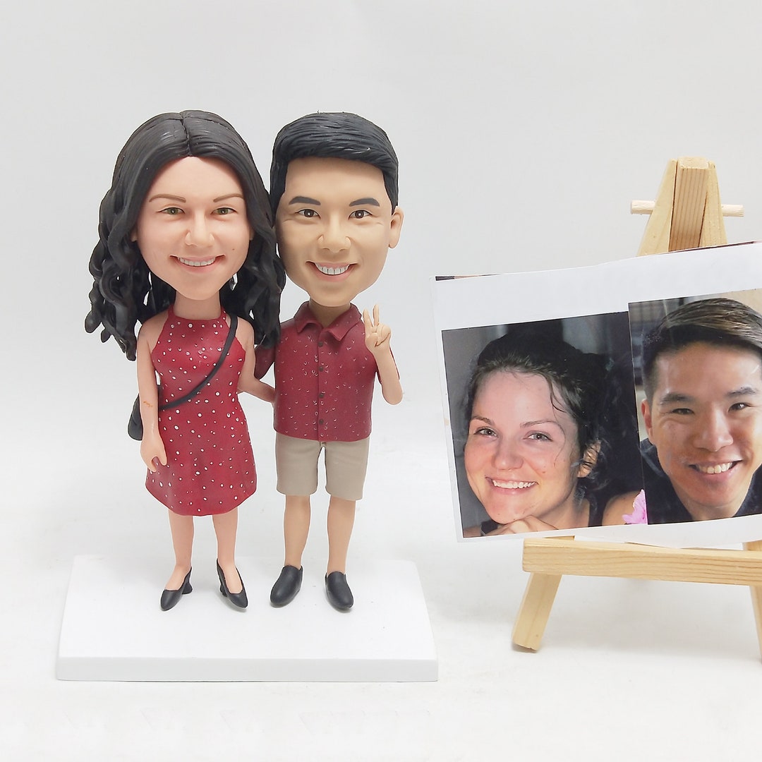 Custom Couple Bobblehead, Custom Wedding Bobblehead, Personalized Cake ...