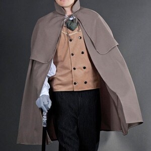 Grey Victorian Gentlemans Cape Coat - Etsy