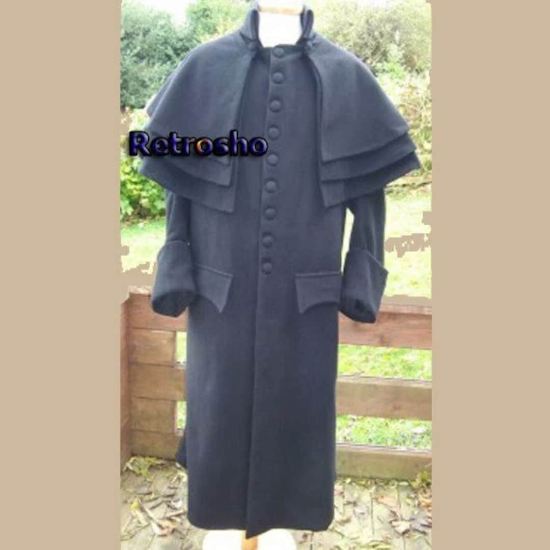 Mens Regency Garrick Overcoat/ Coachmans Coat/ Triple Caped Overcoat ...