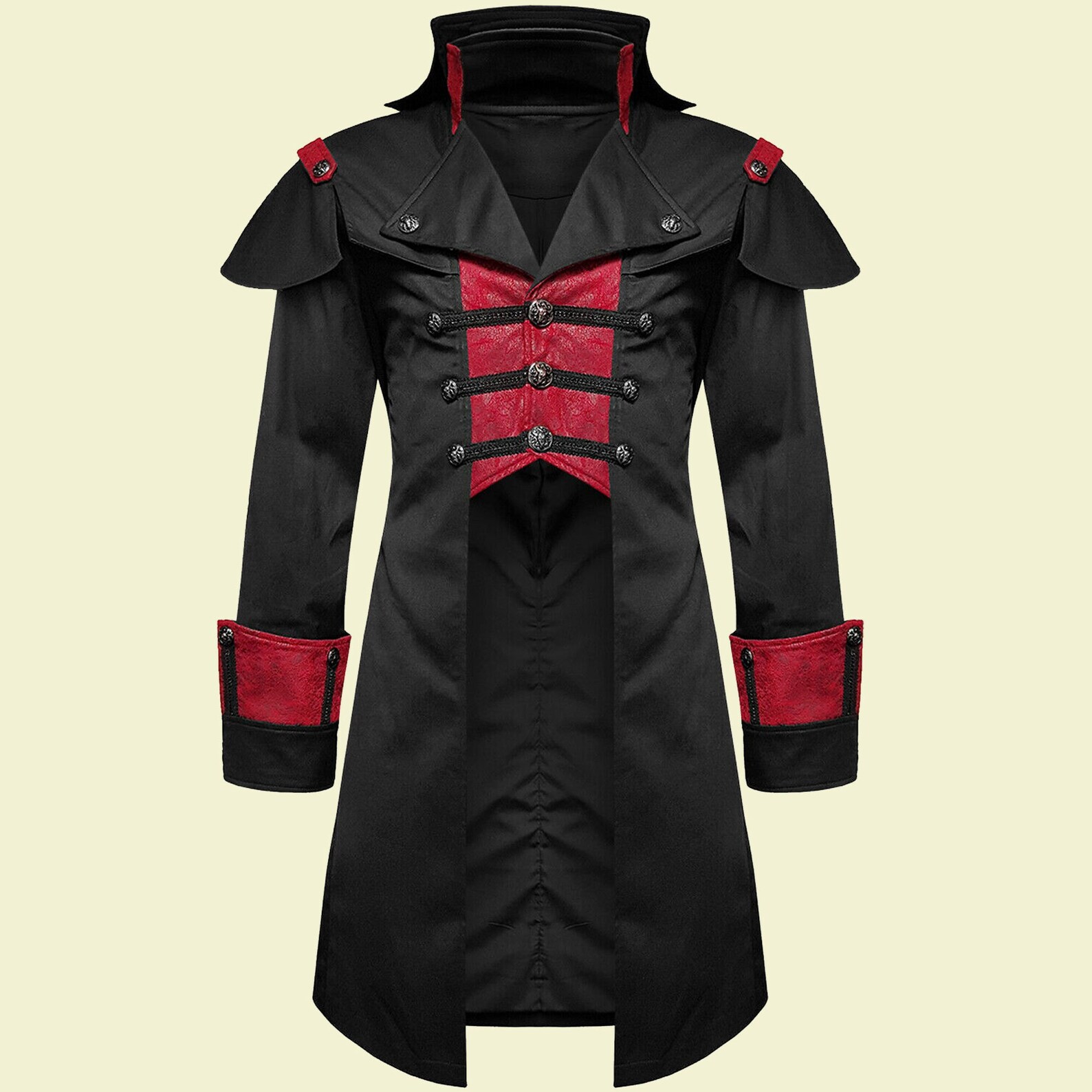 New Men's Gothic Devil Jacket Steampunk Style Black & Red Awesome New ...
