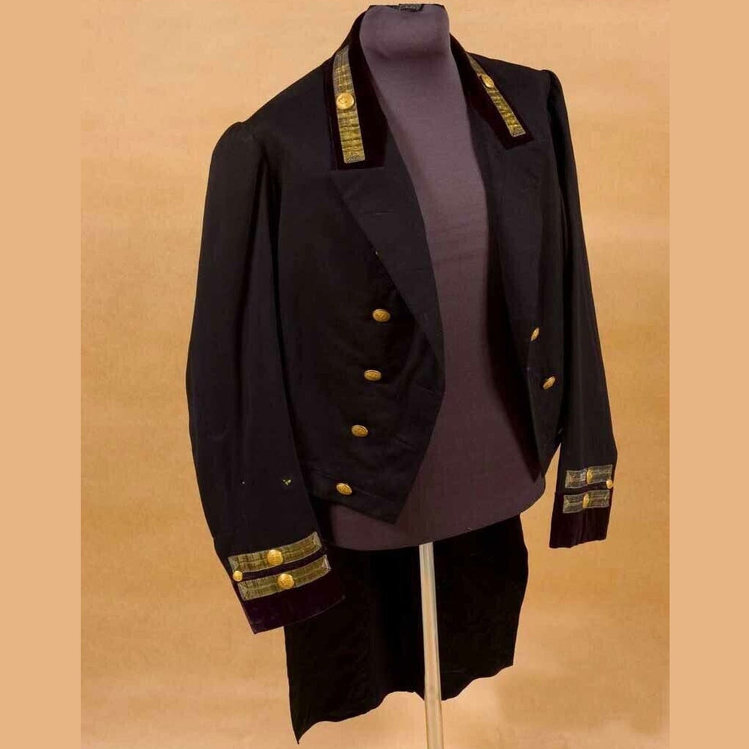 New Men's Navy Blue Court Uniform With Gold Braiding Wool Coat - Etsy