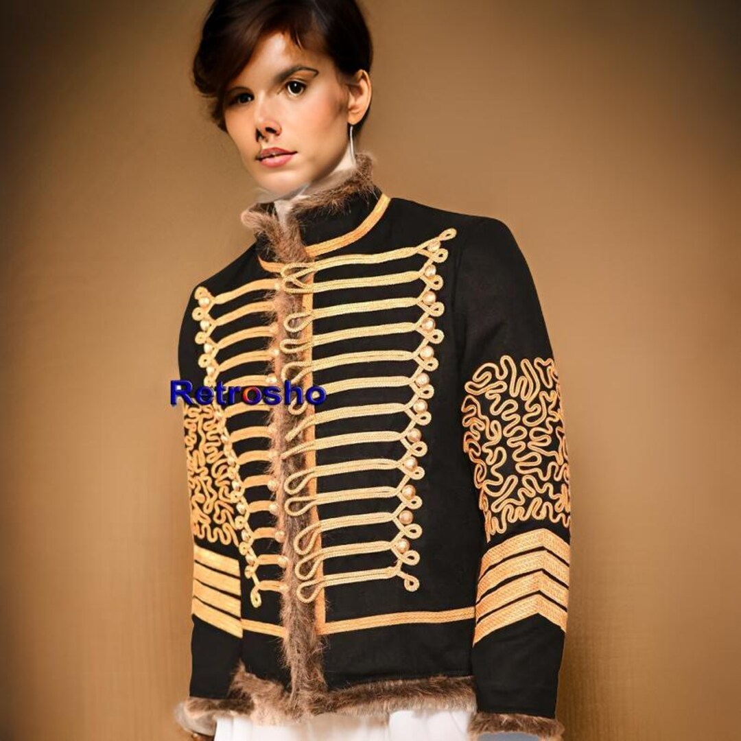 Men's Napoleonic Hussar Jacket Military Uniform Style Tunic Jacket,men ...