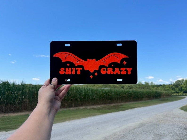 Bat Crazy! License Plate - Etsy