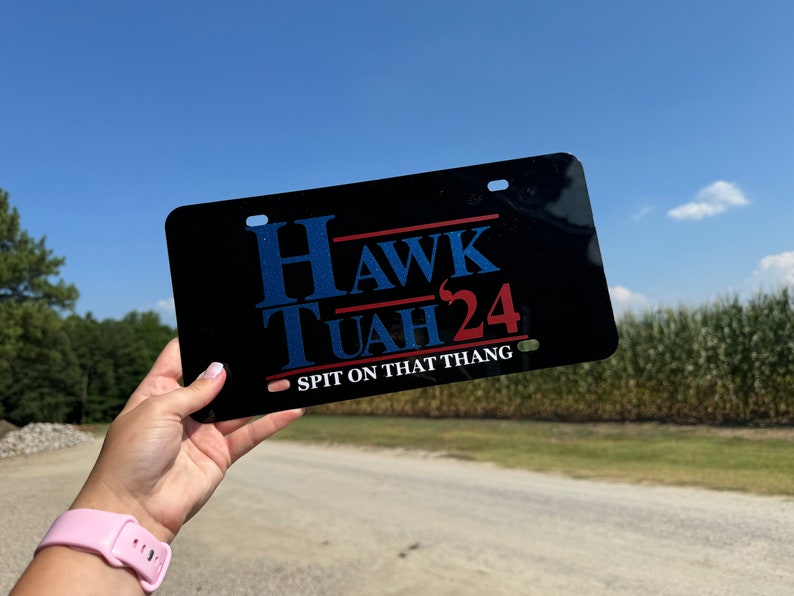 Hawk Tuah 2024 License Plate & Decal - Etsy