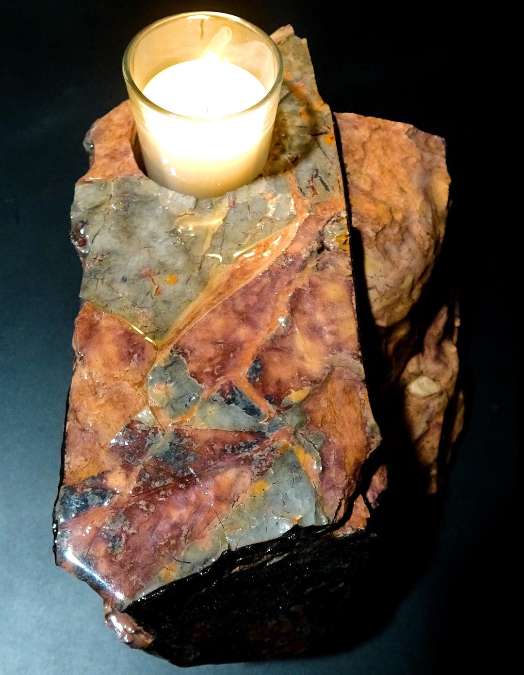 Rock Candle Decor! Natural Volcanic Rock Candle Decor From the Western ...