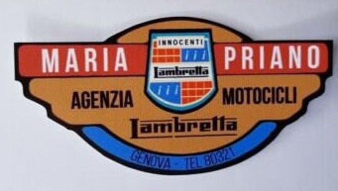 Lambretta Dealer Sticker Vintage Scooter Genova Italy - Etsy