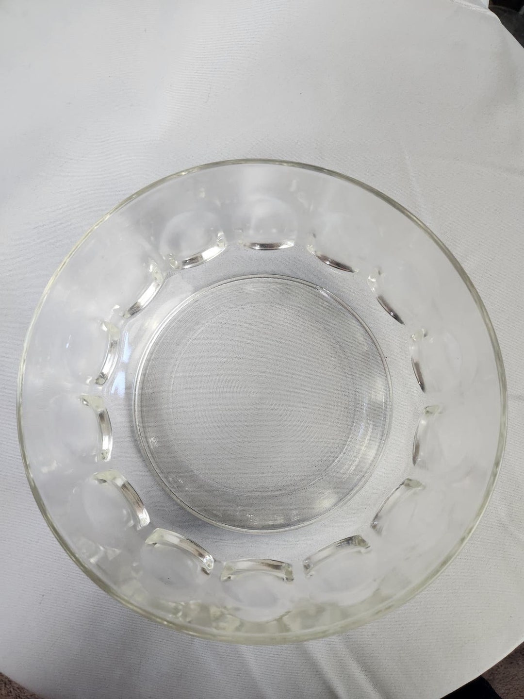 Vintage French Arcoroc Thumbprint Bowl - Etsy